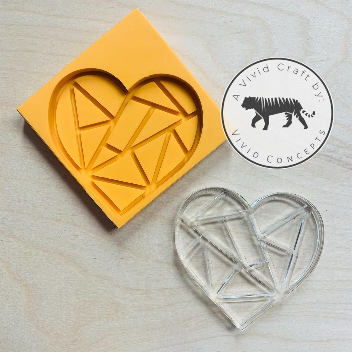 Geometric Heart Silicone Mold – Vivid Concepts Inc
